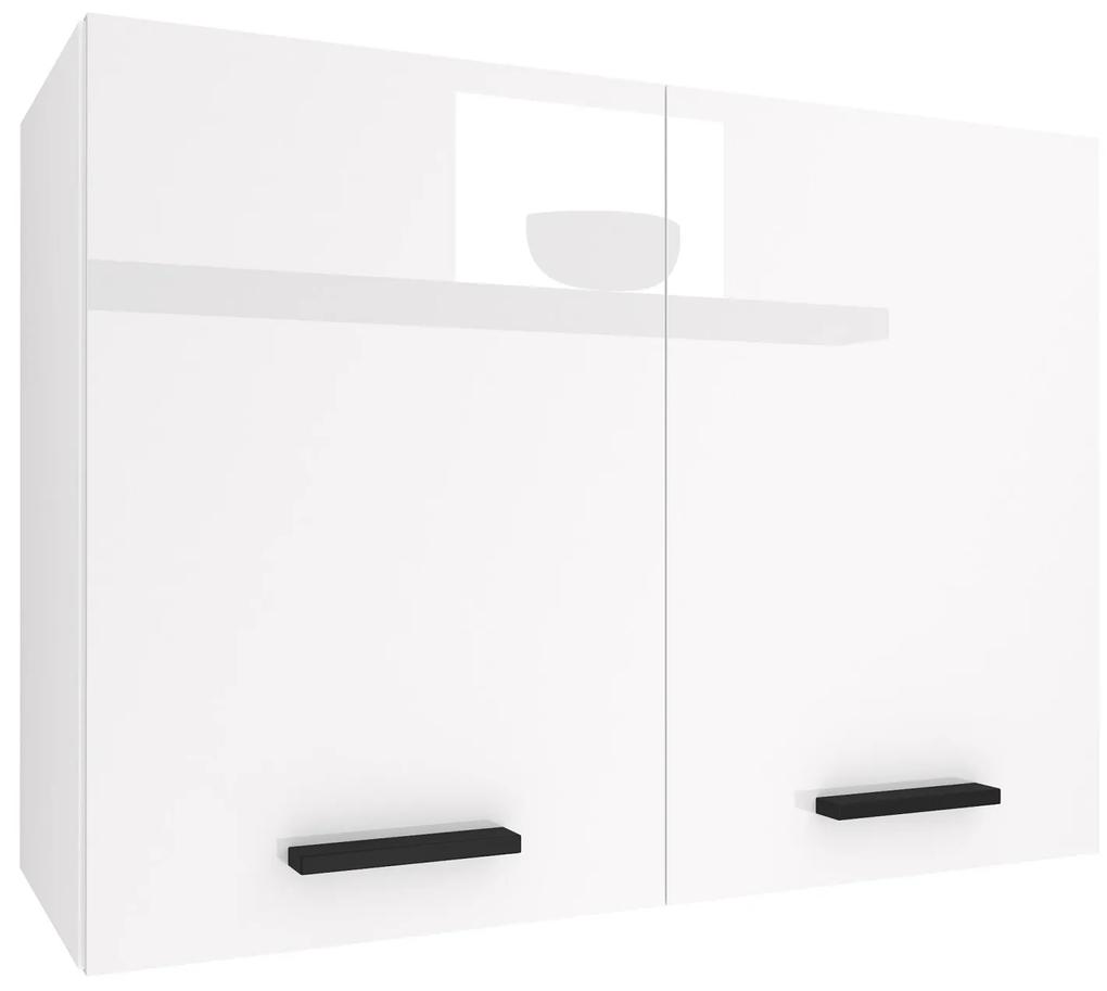 Kuchyňská skříňka Belini horní 80 cm bílý lesk  INF SG80/2/WT/W/0/B1