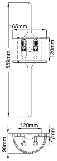 Kichler KL-MONA-S-NBR - LED Koupelnové svítidlo MONA 2xG9/3,5W/230V IP44 mosaz