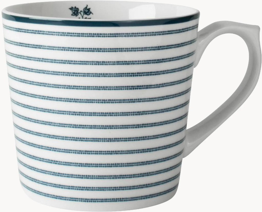 Sada porcelánových hrnků Candy Stripe, 4 díly