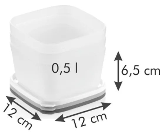 Zdravé dózy do mrazničky PURITY 0,5 l, 3 ks