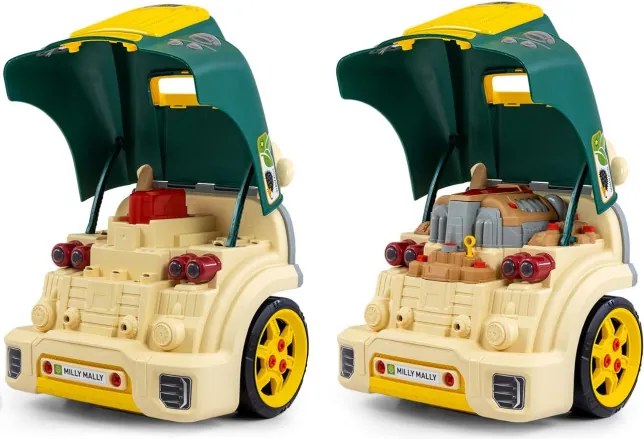 Auto s motorem N-GINE zelené