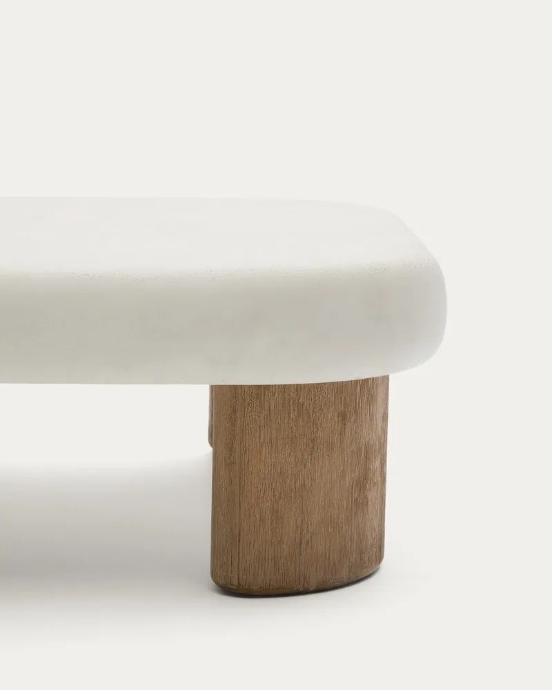 Zahradní konferenční stolek s betonovou deskou 80x80 cm Labra – Kave Home