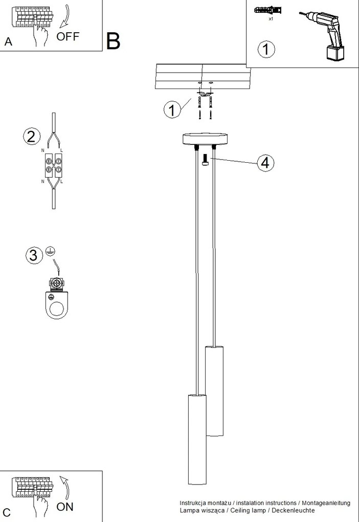 Závěsné svítidlo Lagos, 2x bílé kovové stínítko,