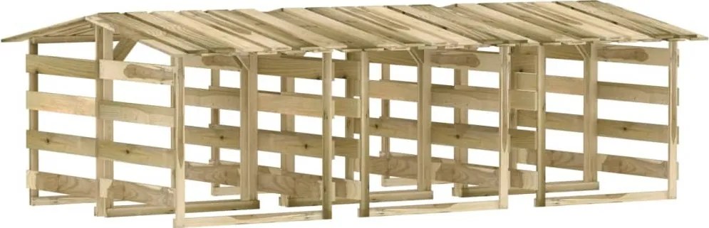 vidaXL Pergoly se střechou 6 ks 100x90x100 cm impregnovaná borovice [3096647]
