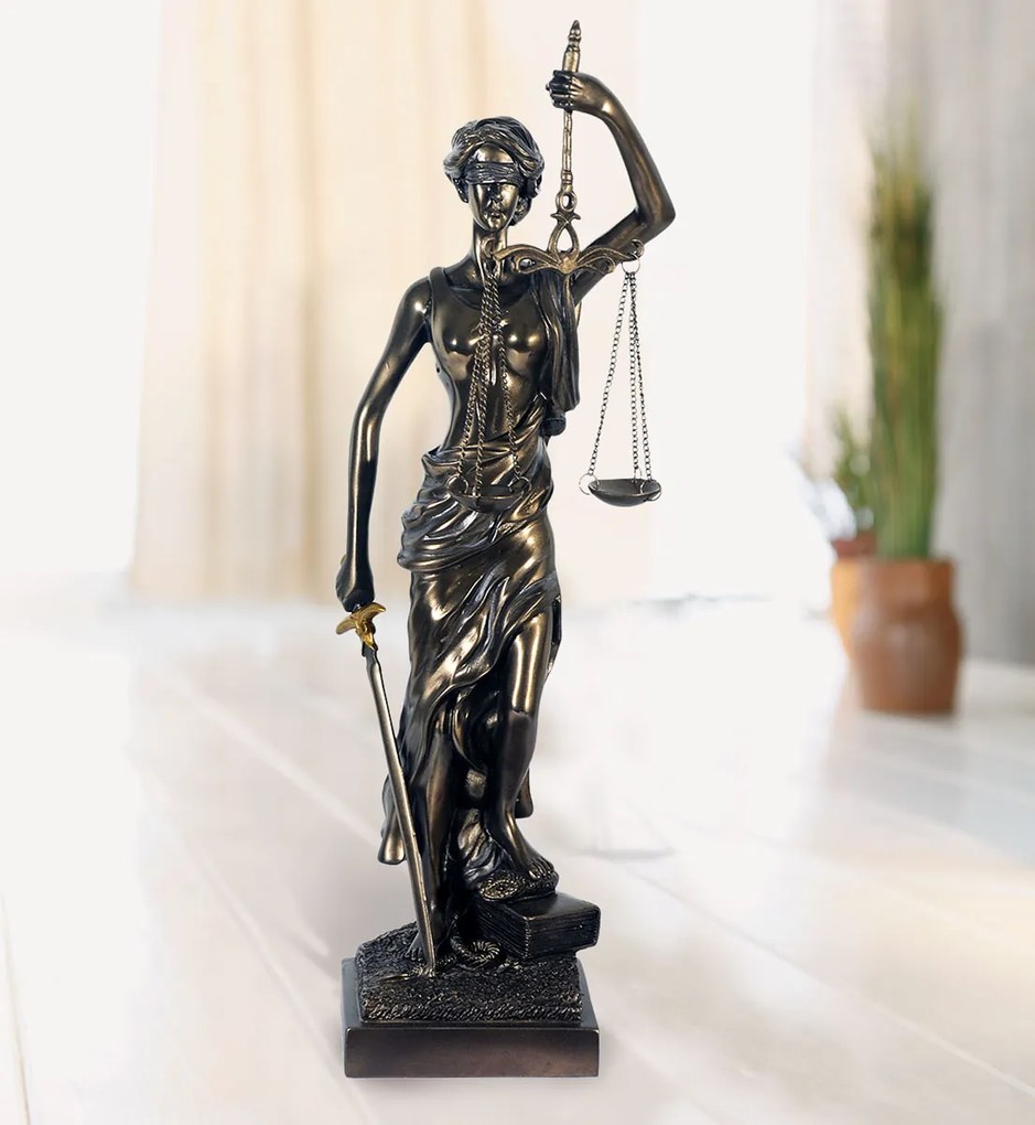 Soška Justícia, barva bronz, 38 cm