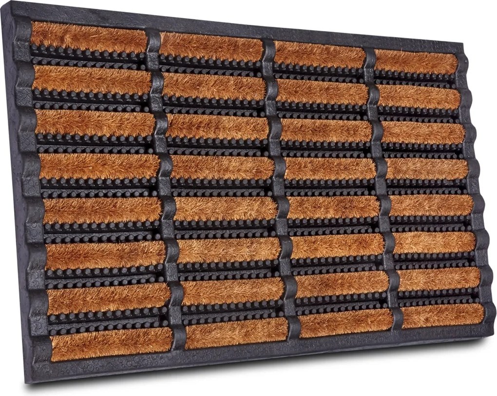 Vonkajšie čistiaci rohožka Mix Mats Brushes 105647 Black Cocos – na von aj na doma, 40x60, hnedá, exteriér, Hanse Home
