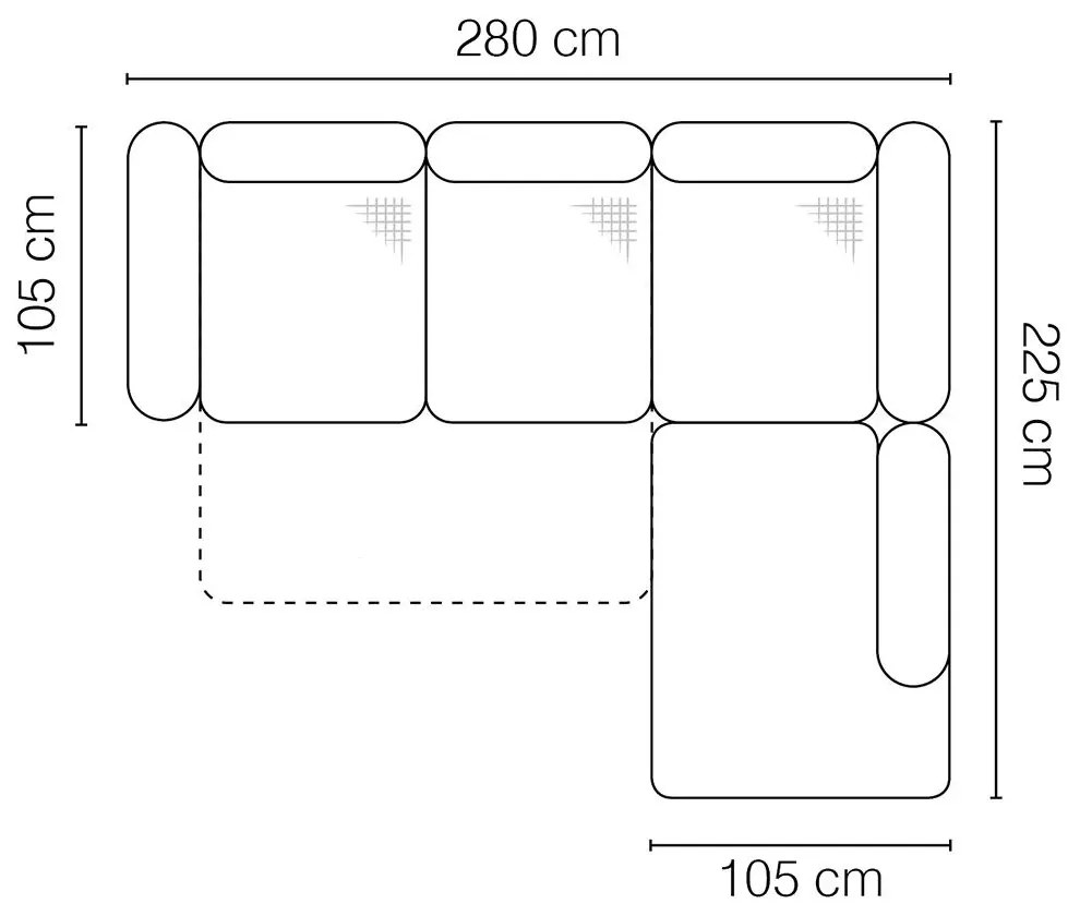 Sedací souprava ASTI | 280x225 | rozkládací | VÝBĚR TKANIN a NOŽIČEK