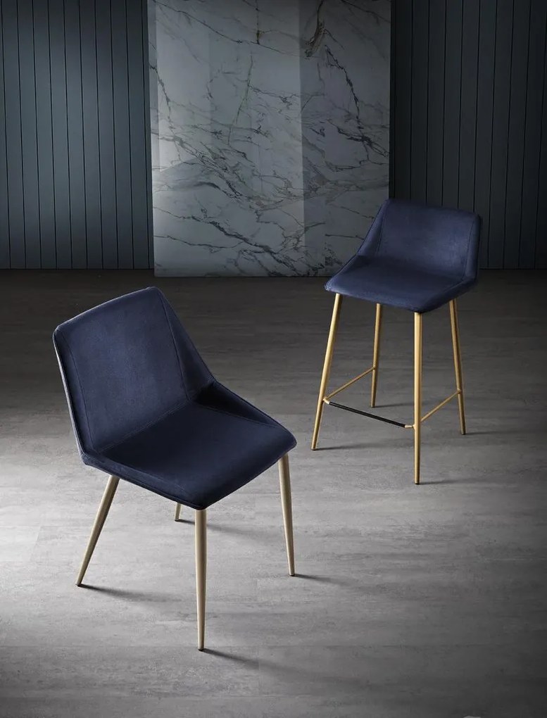 Max Home Barová stolička vysoká Marlena vzorník tkaniny: crystal 01, nohy: kovové kónické Antracit 7021