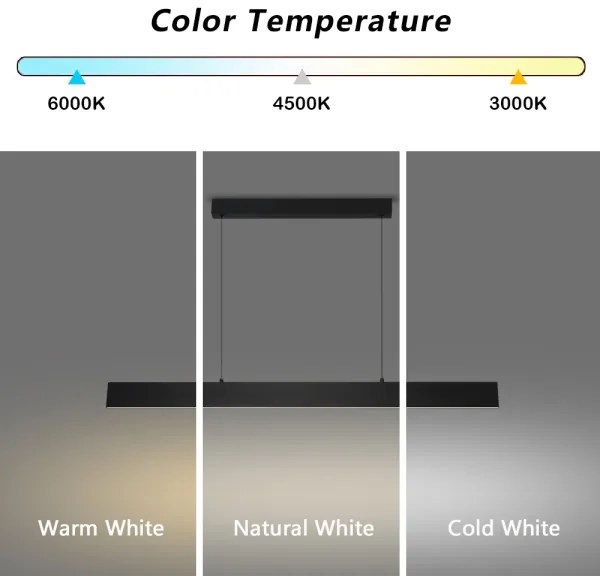 Brilagi - LED Stmív. lustr na lanku SLIMLINE LED/40W/230V 3000-6000K černá + DO