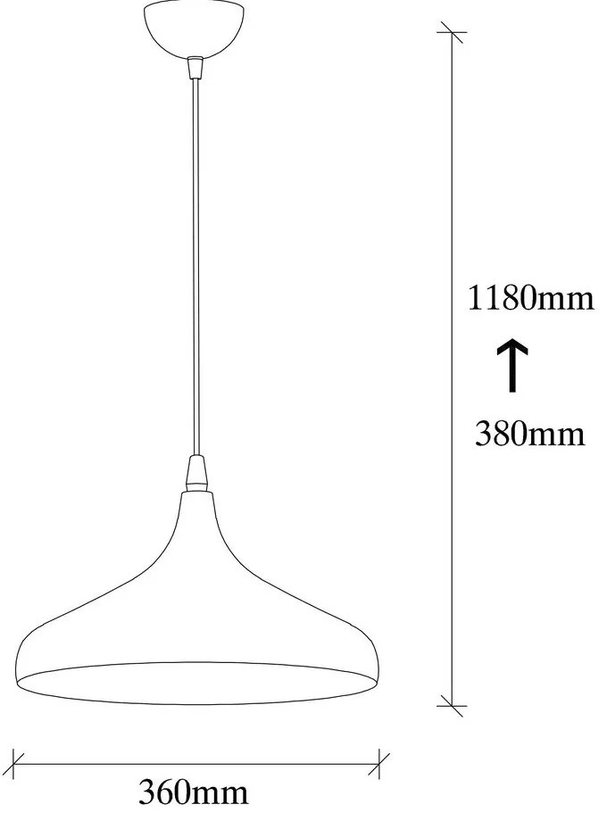 Závěsné svítidlo v bronzové barvě s kovovým stínidlem ø 36 cm Tattoo – Opviq lights