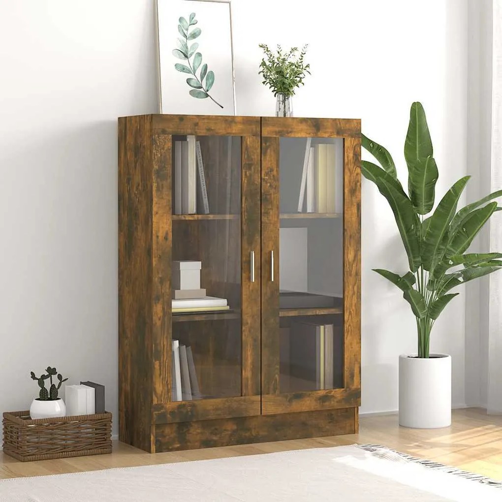 vidaXL Vitrína 82,5 x 30,5 x 115 cm kompozitní dřevo [802755] Barva: dub sonoma