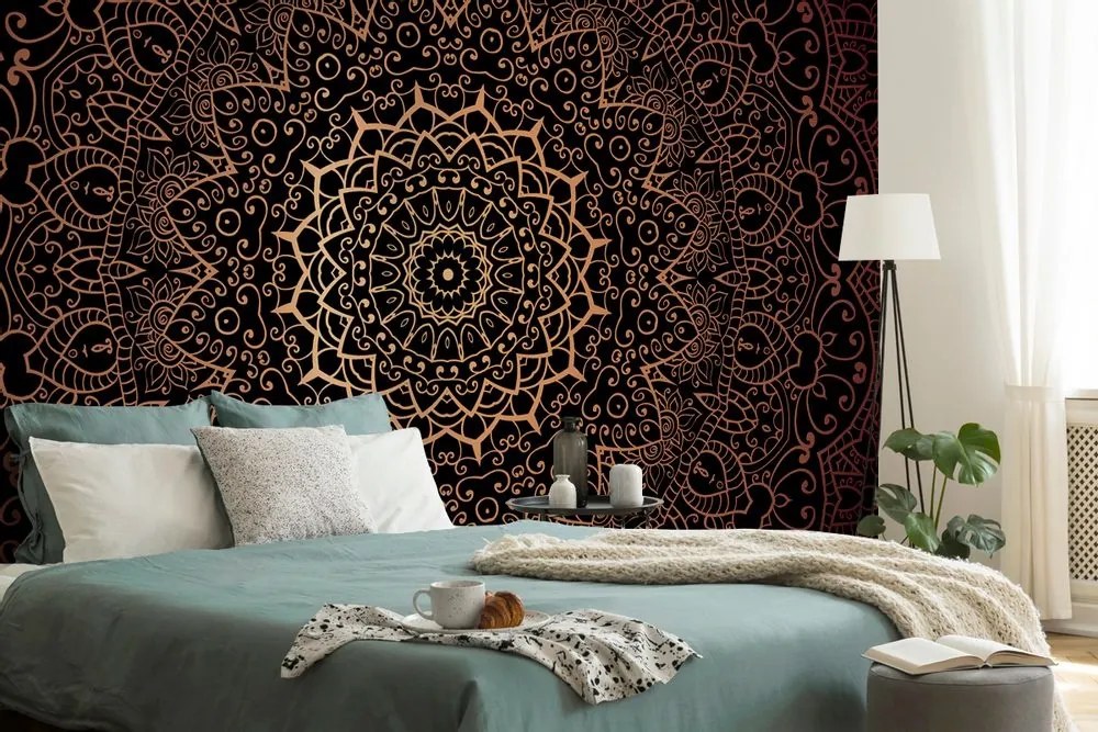 Tapeta vintage Mandala v indickém stylu - 225x150 cm