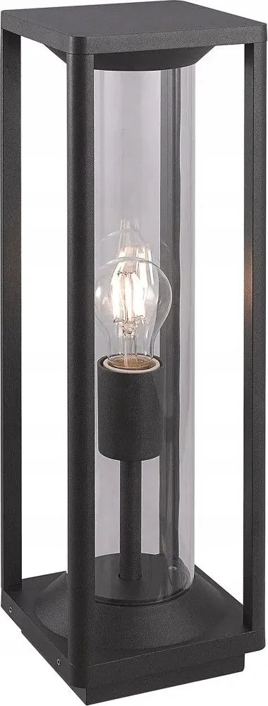 Stojací zahradní lampa industriální 50 cm černá průhledný lampa Su-ma