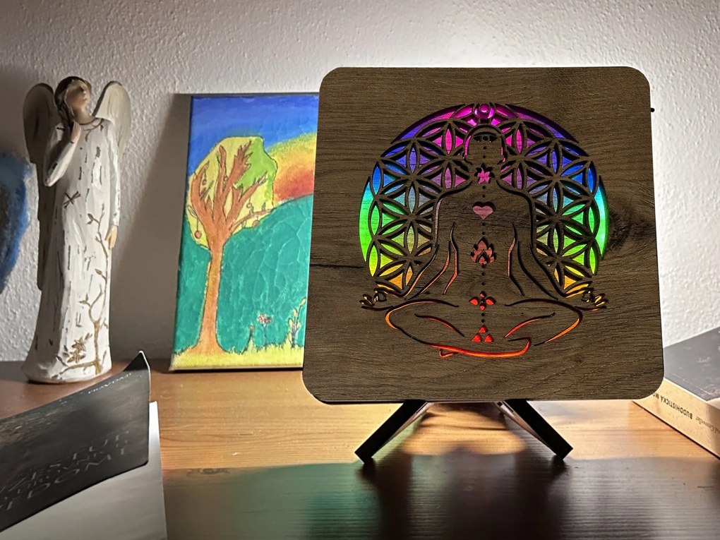 Li-Go "Kočička" lampa 19x19cm provedení povrchu: dub světlý