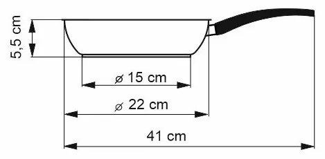 KOLIMAX - české nerezové nádobí KOLIMAX Pánev COMFORT, průměr 22 cm, objem 1.6 l