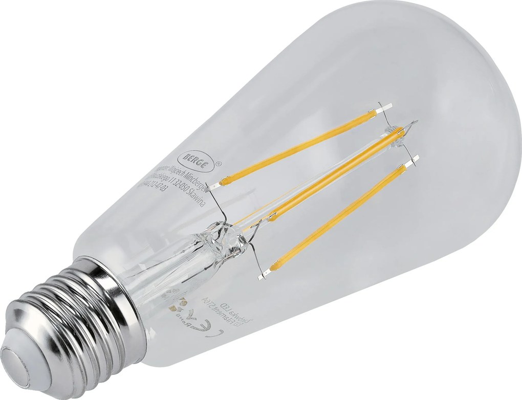 SADA 6x LED žárovka E27 ST64 6W 660lm Filament 3000K - teplá bílá