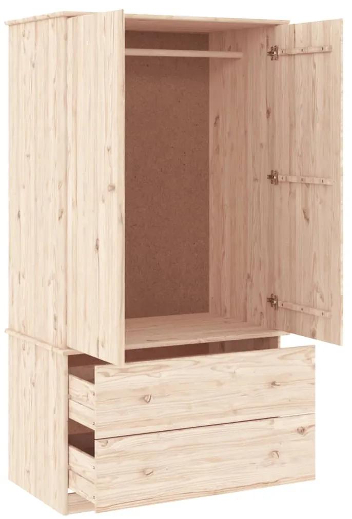 Šatní skříň ALTA 90 x 55 x 170 cm masivní borové dřevo - Default Title
