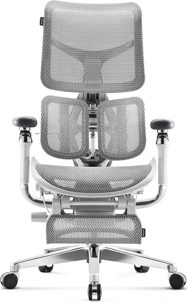 Ergonomická židle s podnožkou šedá Premium Normal Size: Diablo V-Kinetic