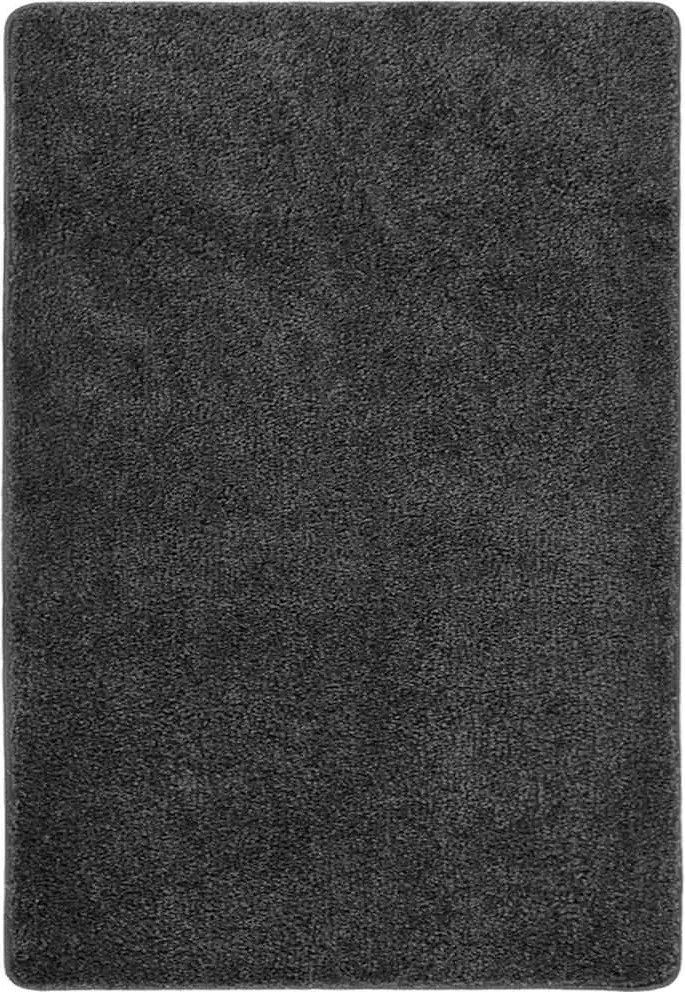 Koberec s dlouhým vlasem tmavě šedý 160 x 230 cm protiskluzový 340380
