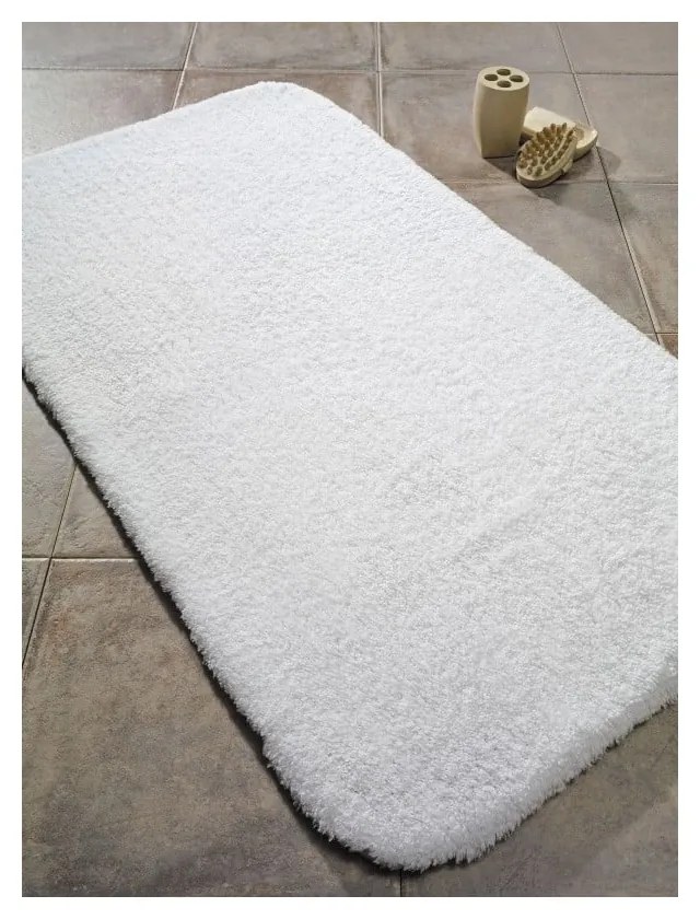 Bílá předložka do koupelny Confetti Bathmats Organic 1500, 60 x 90 cm