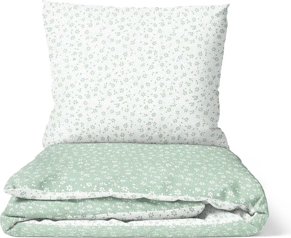 Bavlněné prodloužené povlečení Venkov - mint Velikost: 140 x 220 + 70 x 90