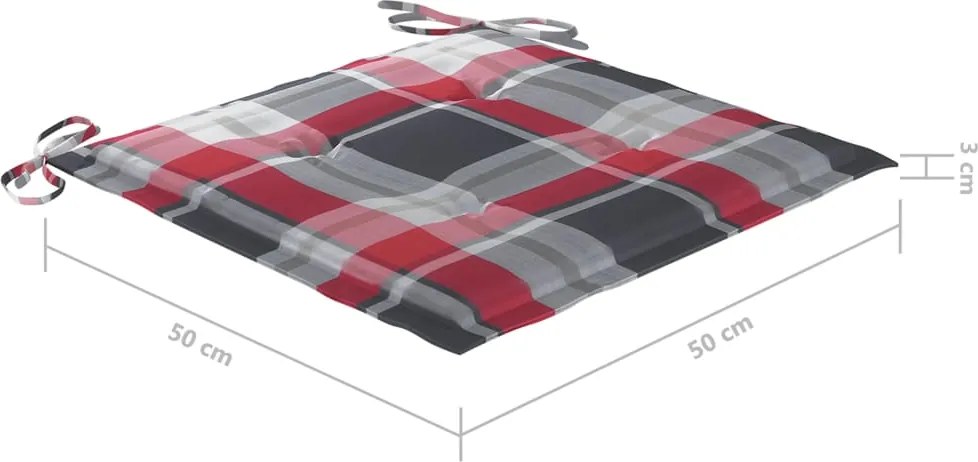 vidaXL Marketos Zahradní židle s poduškami 4 ks masivní akáciové dřevo