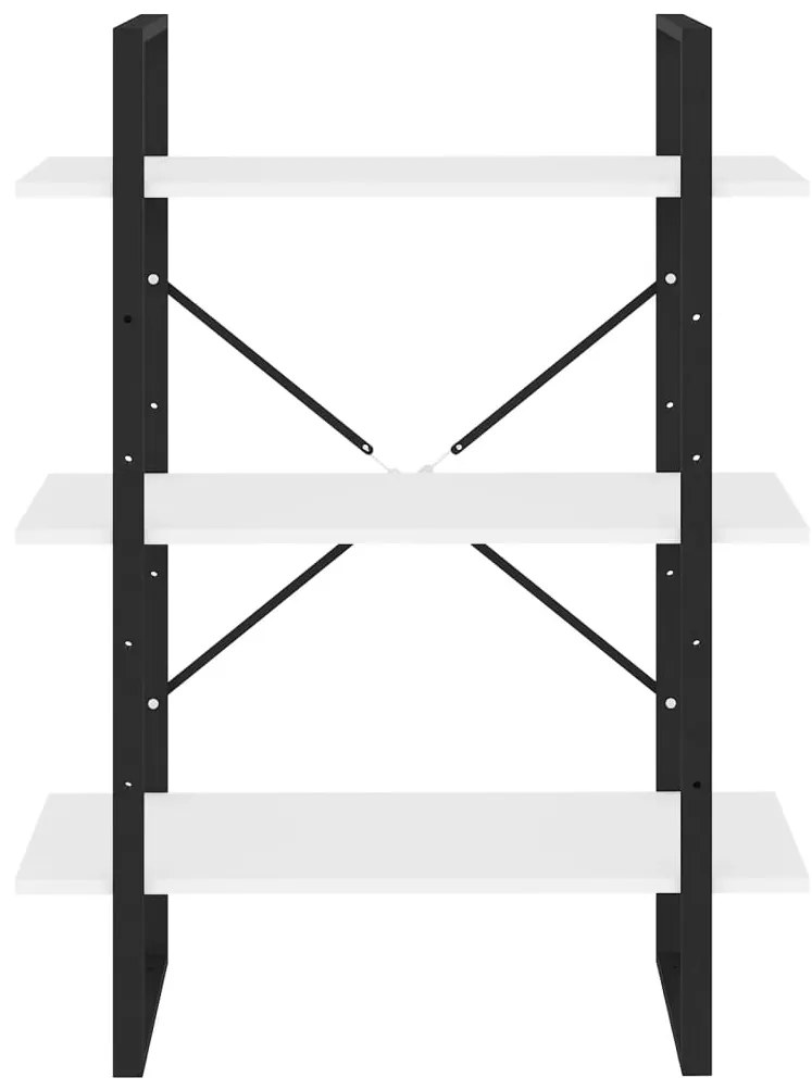 vidaXL Knihovna bílá 80 x 30 x 105 cm dřevotříska