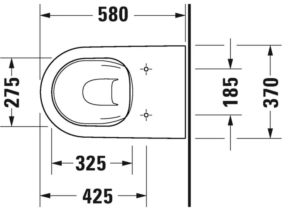 Duravit D-Neo - Stojící WC Duravit Rimless 370 x 580 mm, bílá 2003090000