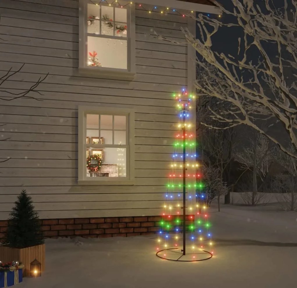 vidaXL Vánoční stromek kužel 108 ch LED diod 70 x 180 cm [343486] Barva: Vícebarevný