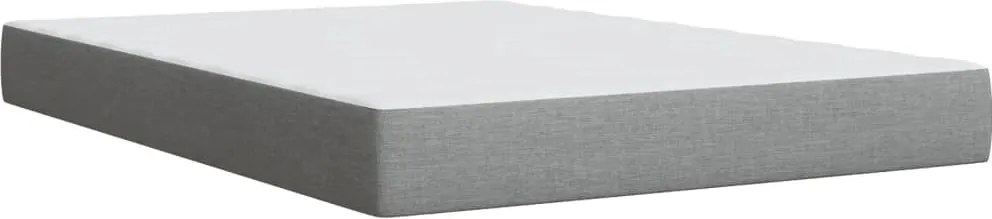 Box spring postel s matrací světle šedá 140 x 190 cm textil 3292776