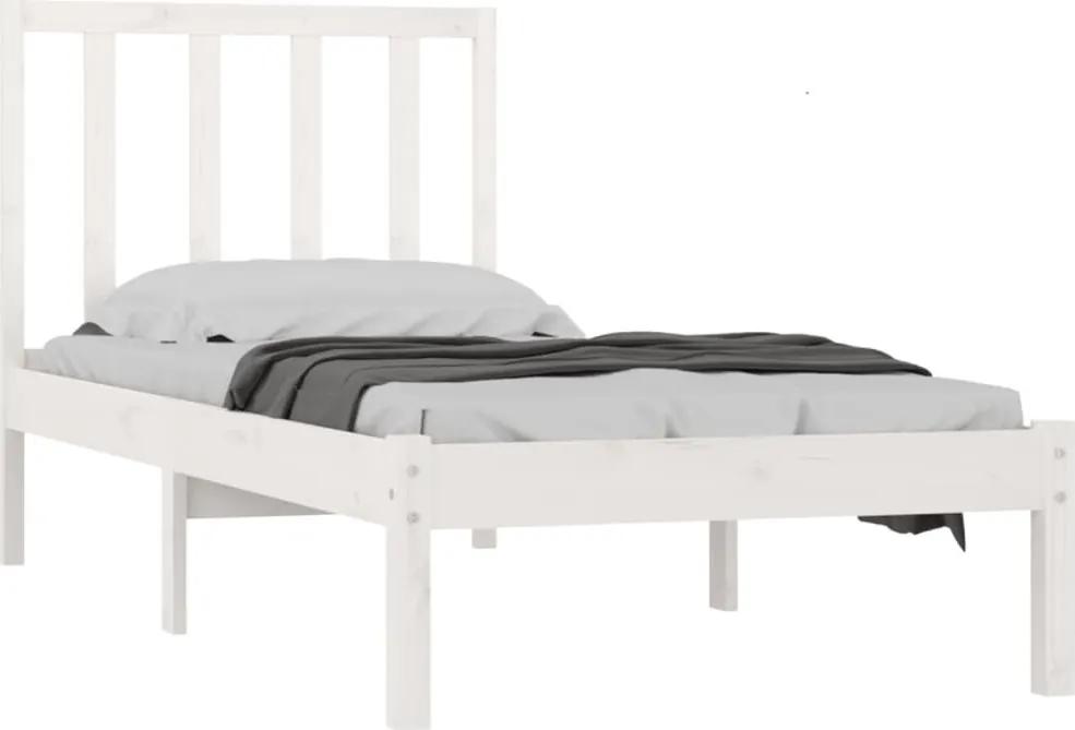 vidaXL Rám postele masivní borovice 90 x 190 cm Single [3105105] Barva: Bílá