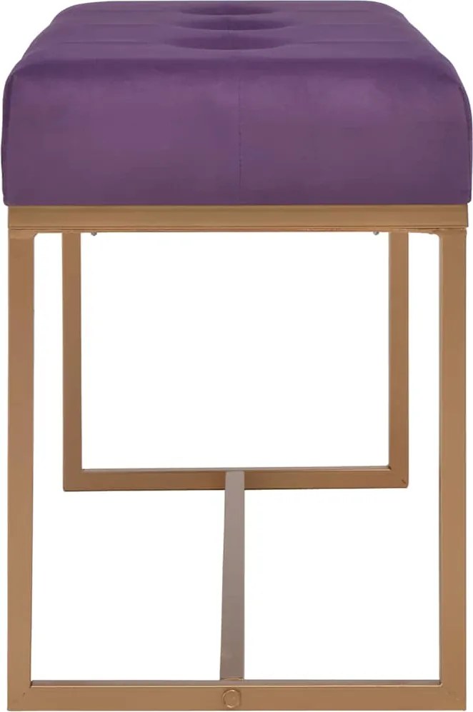 Lavice 80 cm fialová sametová 247557