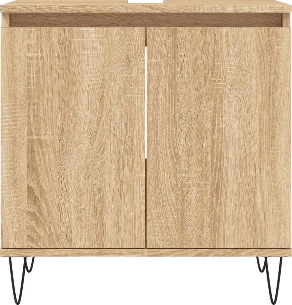 vidaXL Koupelnová skříňka 58 x 33 x 60 cm kompozitní dřevo [831583] Barva: dub sonoma