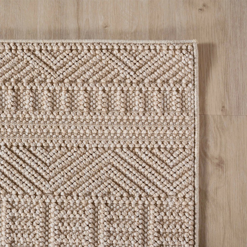 Ayyildiz, Kusový koberec Helix 2202 beige, 80x150, béžová, chodba / předsíň