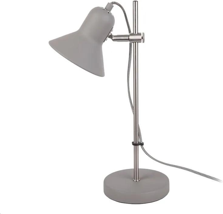 Světle šedá stolní lampa Leitmotiv Slender, výška 43 cm
