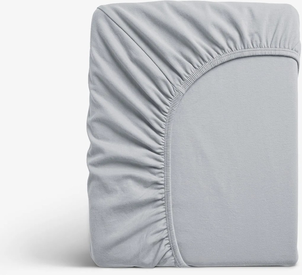 Goldea jersey elastické prostěradlo - šedé 200 x 220 cm