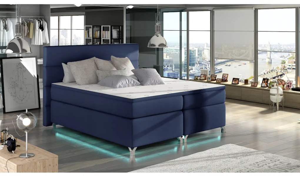 Čalouněná postel BASILIO, včetně LED, 160x200, soft 09