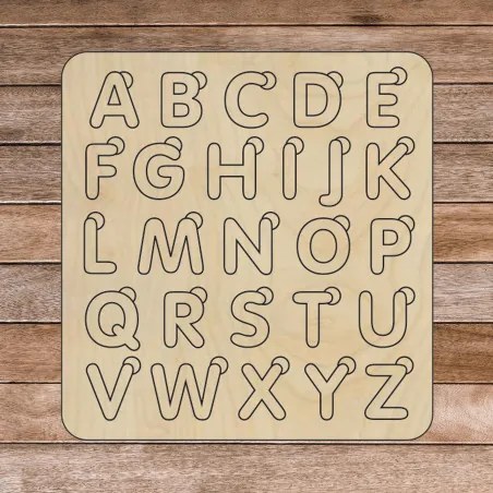Dřevěná montessori vkládačka pro děti - ABECEDA | SENTOP H012