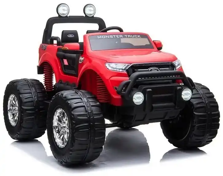 Ramiz Elektrické autíčko Ford Ranger Monster Truck 4x4 červené s LCD | BIANO