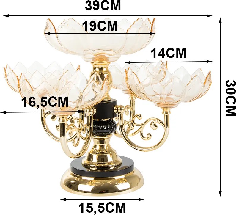 Verk Group Podnos s dortem s hromadou ovoce a sladkostí otočný podnos