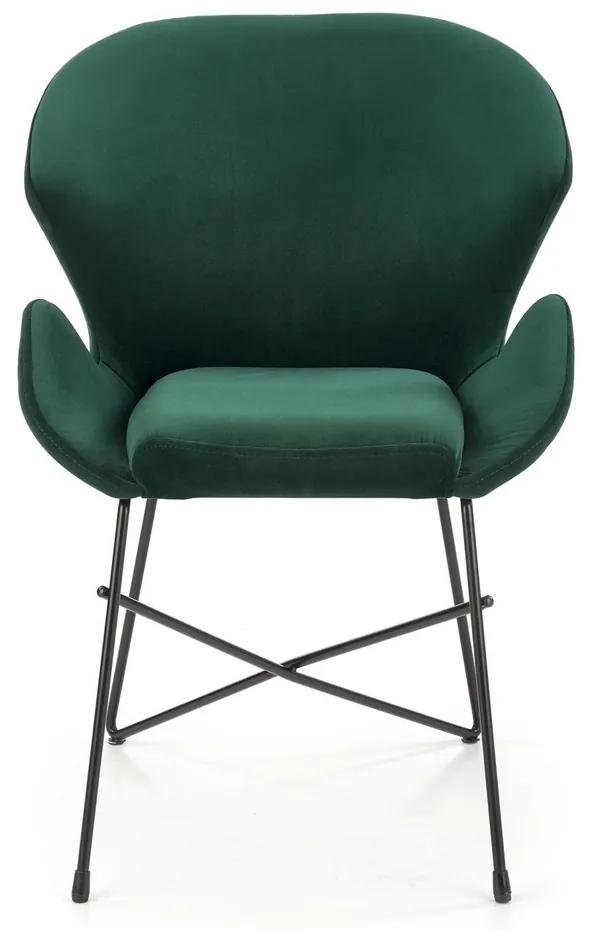 Jídelní židle Lyris, zelená / černá