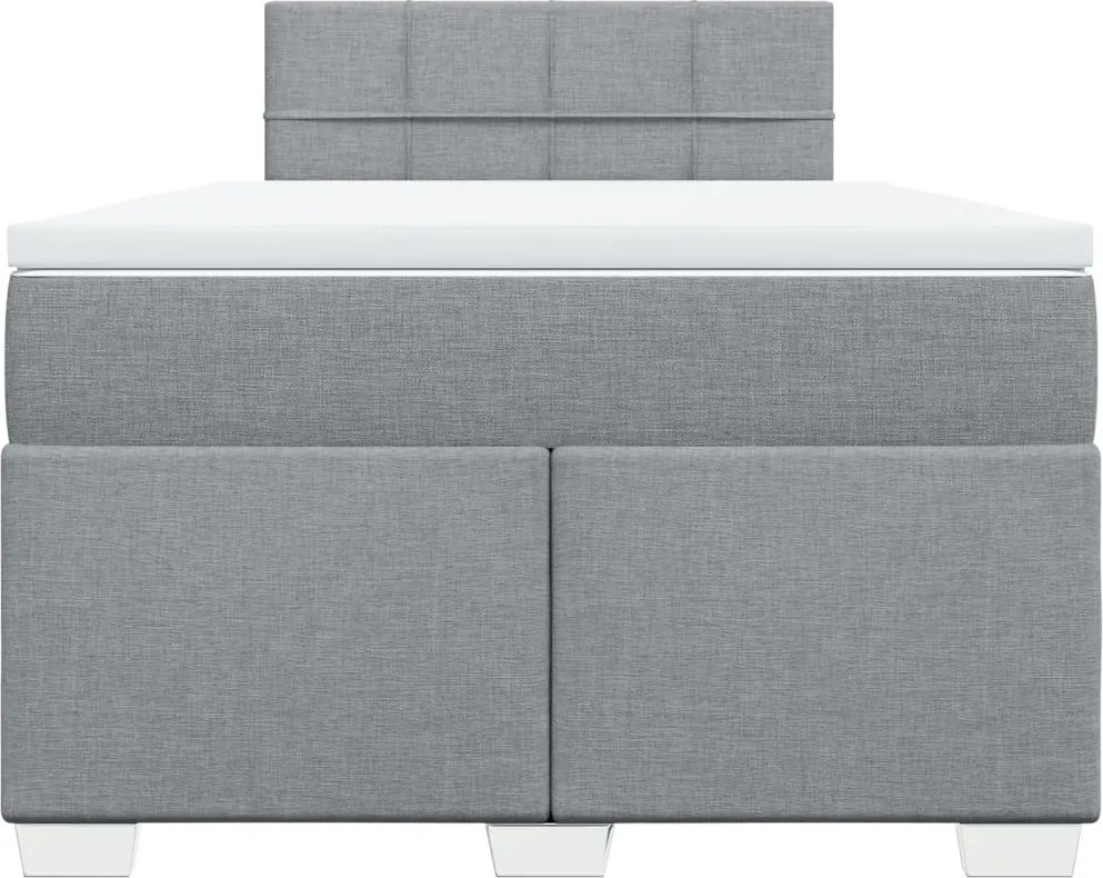Box spring postel s matrací světle šedá 120x190 cm textil 3288127