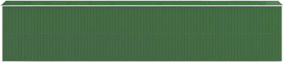 Zahradní kůlna zelená 192x938x223 cm pozinkovaná ocel 3147436