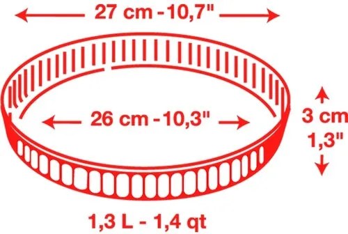 Forma na koláč OCuisine 27x3cm/1,3L, sklo