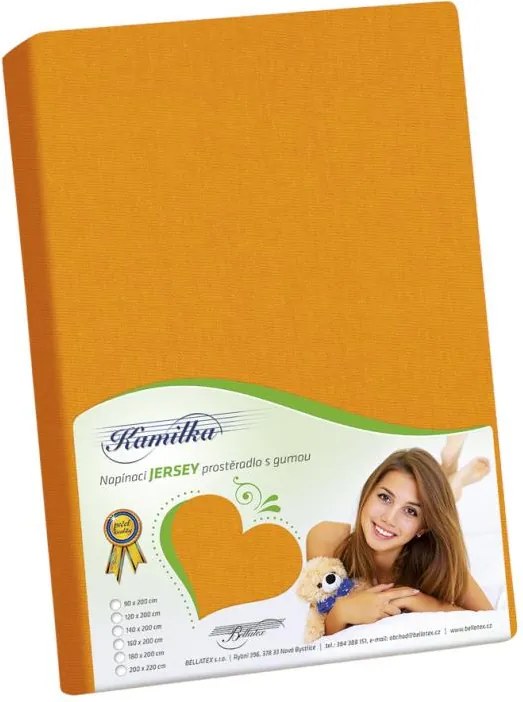 Bellatex Prostěradlo jersey Oranžová 160x200 cm