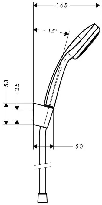 Hansgrohe Croma 100, sprchová souprava Mono, chromová, HAN-27574000