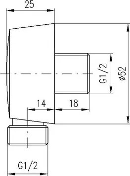 Slezák Rav mezikus ke sprchové baterii - válec stará mosaz MD0018SM