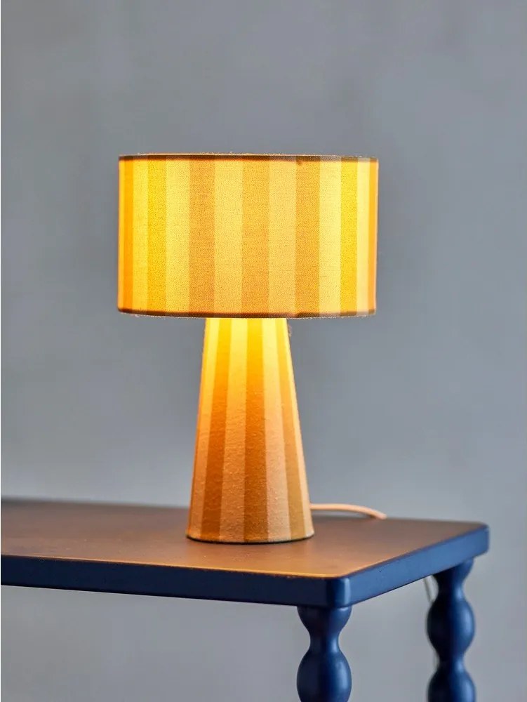 Žlutá látková stolní lampa s textilním stínidlem (výška 30 cm) Emmie – Bloomingville