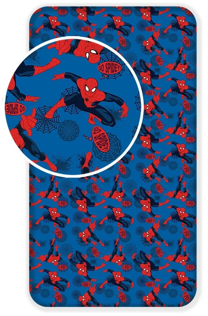 Jerry Fabrics Bavlněné prostěradlo Spiderman 06, 90 x 200 cm