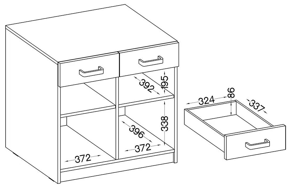 MELTA | komoda AR105 | 79,9 cm | artisan